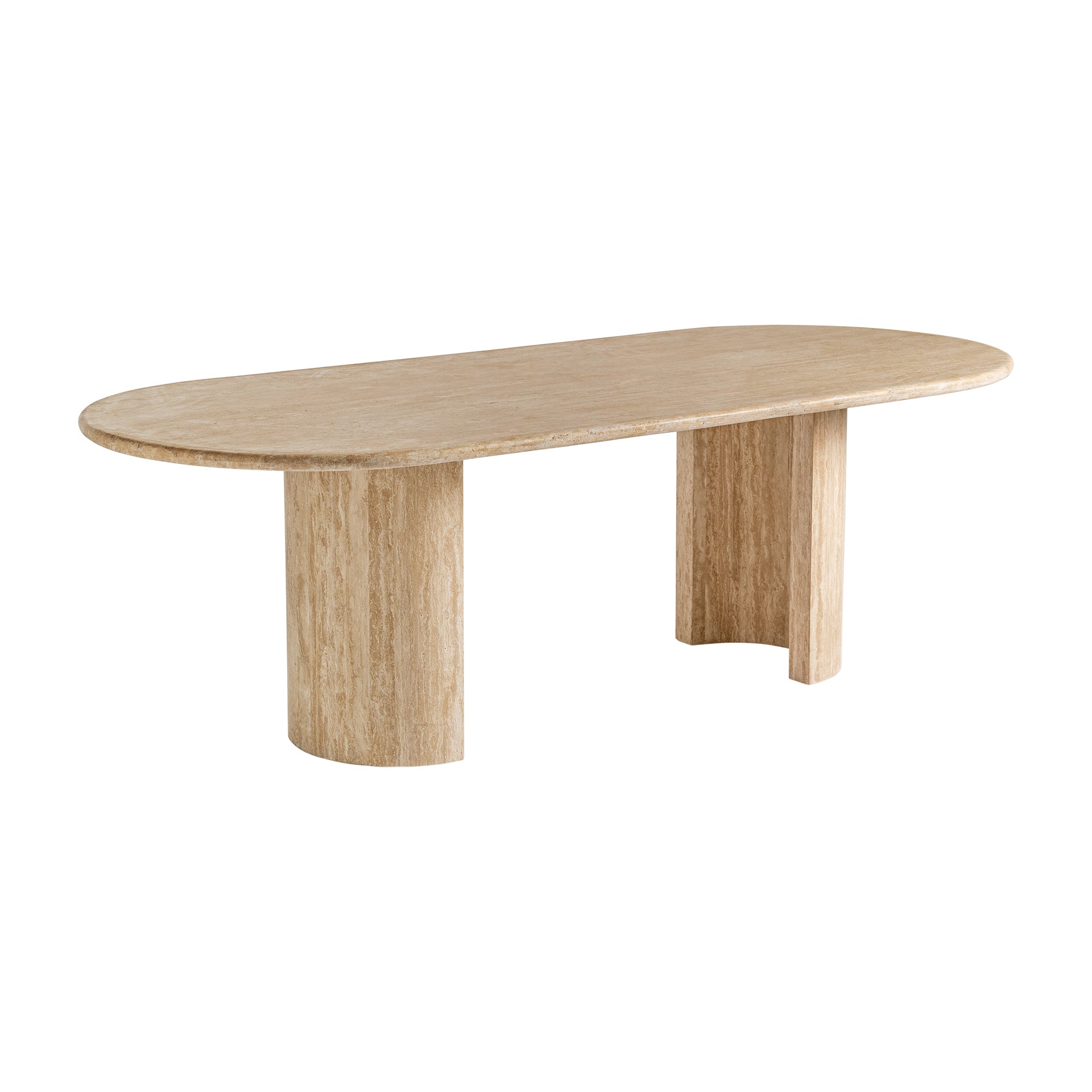 Thiennes Travertine Oval Dining Table – Maison Rêves UK