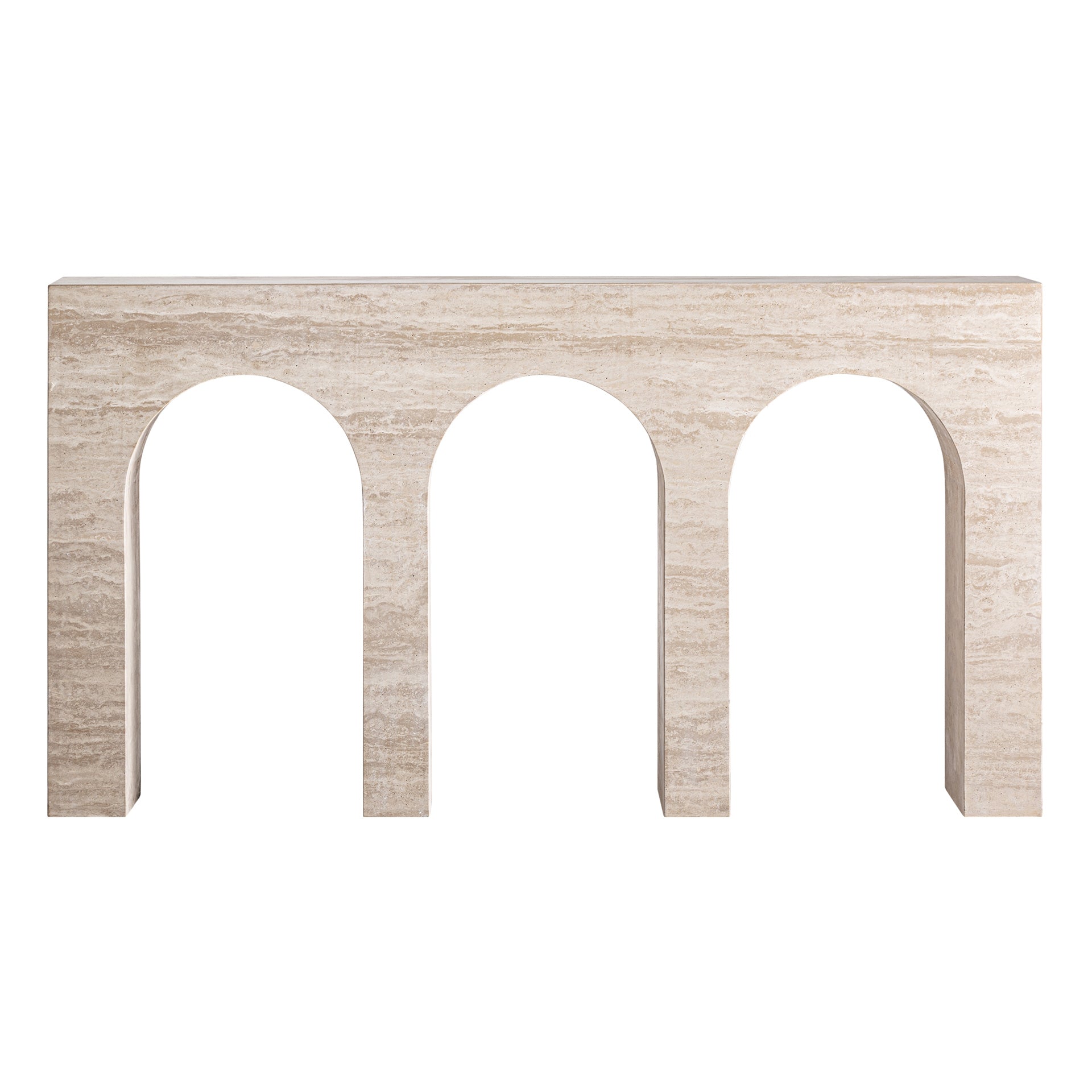 Thiennes Travertine Arch Console Table - Large – Maison Rêves UK