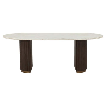 Mayfield Marble Top Oval Dining Table 210cm – Maison Rêves UK