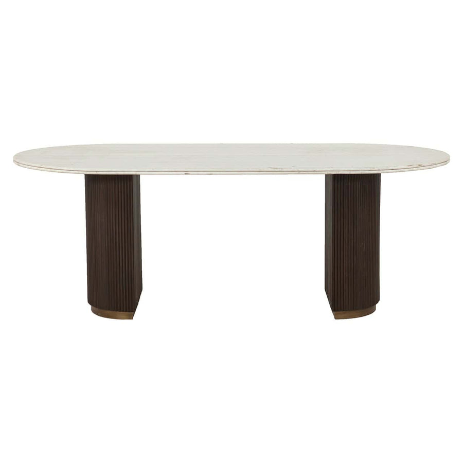 Mayfield Marble Top Oval Dining Table 210cm – Maison Rêves UK