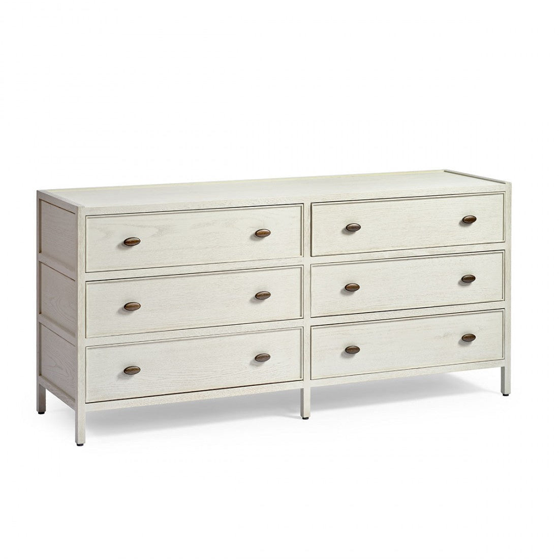 Maria Oak Wood Chest of Drawers - White Painted – Maison Rêves UK