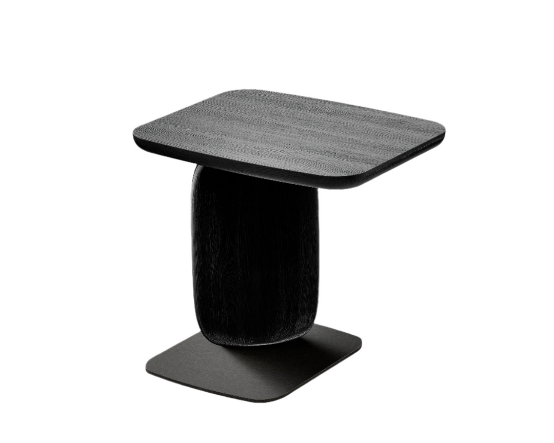 Underline Side Table - Black Oak – Maison Rêves UK