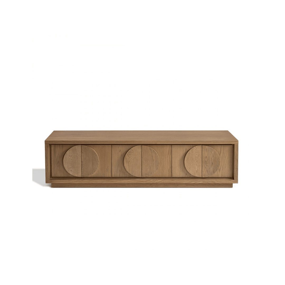 Dublin Natural Oak Wood Sideboard / Lowboard with Six Doors – Maison ...