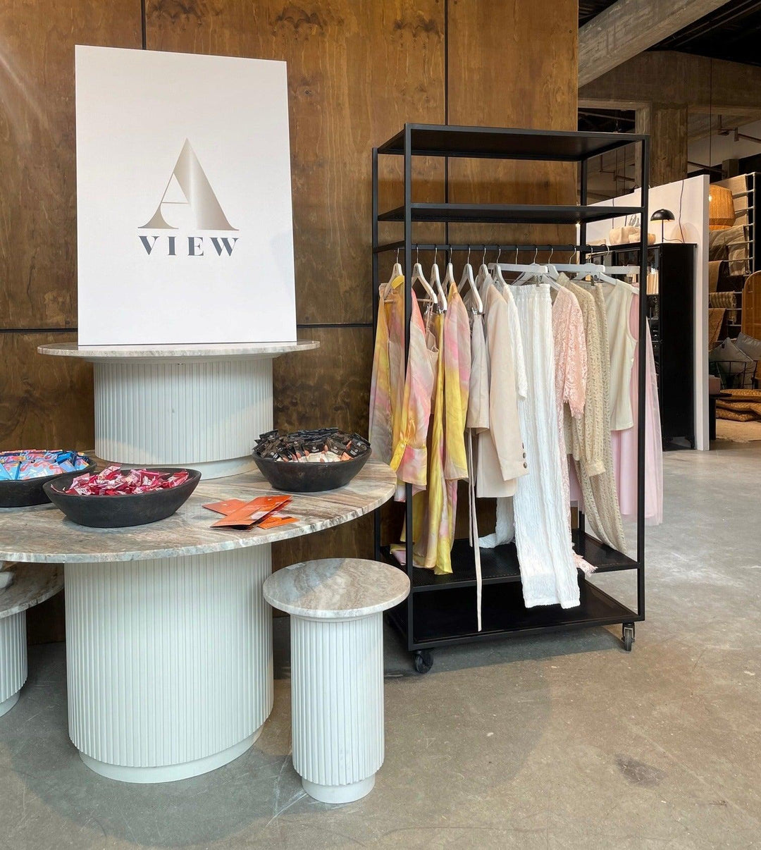 Erie Mango Wood Round Dining Table with Marble Top by Nordal – Maison ...