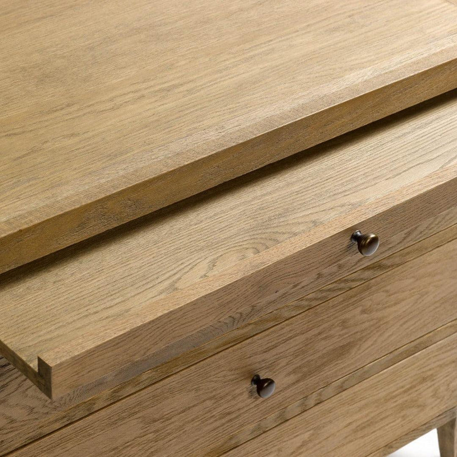 Maria Oak Wood Chest of Drawers with Tray Feature – Maison Rêves UK
