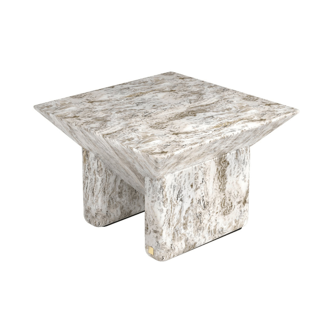 Prism Faux Marble Square Coffee Table – Maison Rêves UK