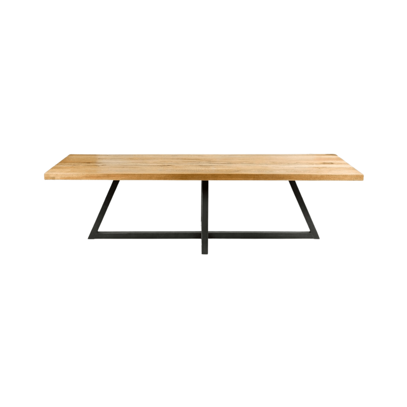 Ojen Oak Wood Dining Table with Metal Central Base – Maison Rêves UK