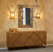 Olmo Natural Oak Sideboard with Gold Metal Legs – Maison Rêves UK