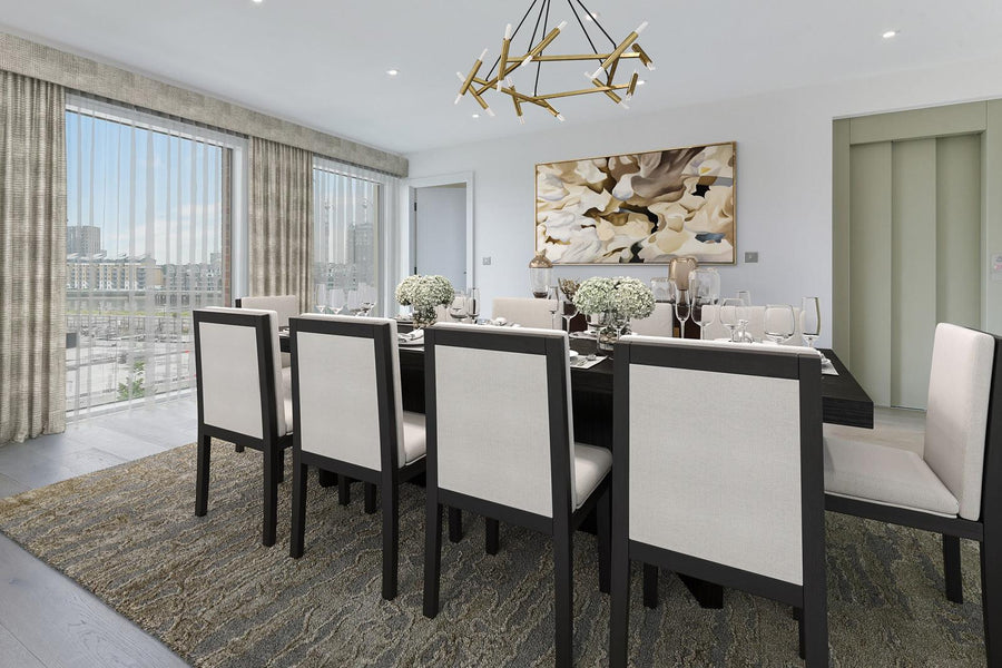 Sorrento Modern Design 10-Seater Dining Table Textured Dark Oak Veneer ...